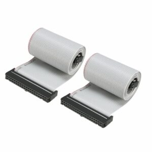 tool parts idc gray wire flat ribbon cable 40 pins 66cm length 2.54mm pitch 2pcs type-c