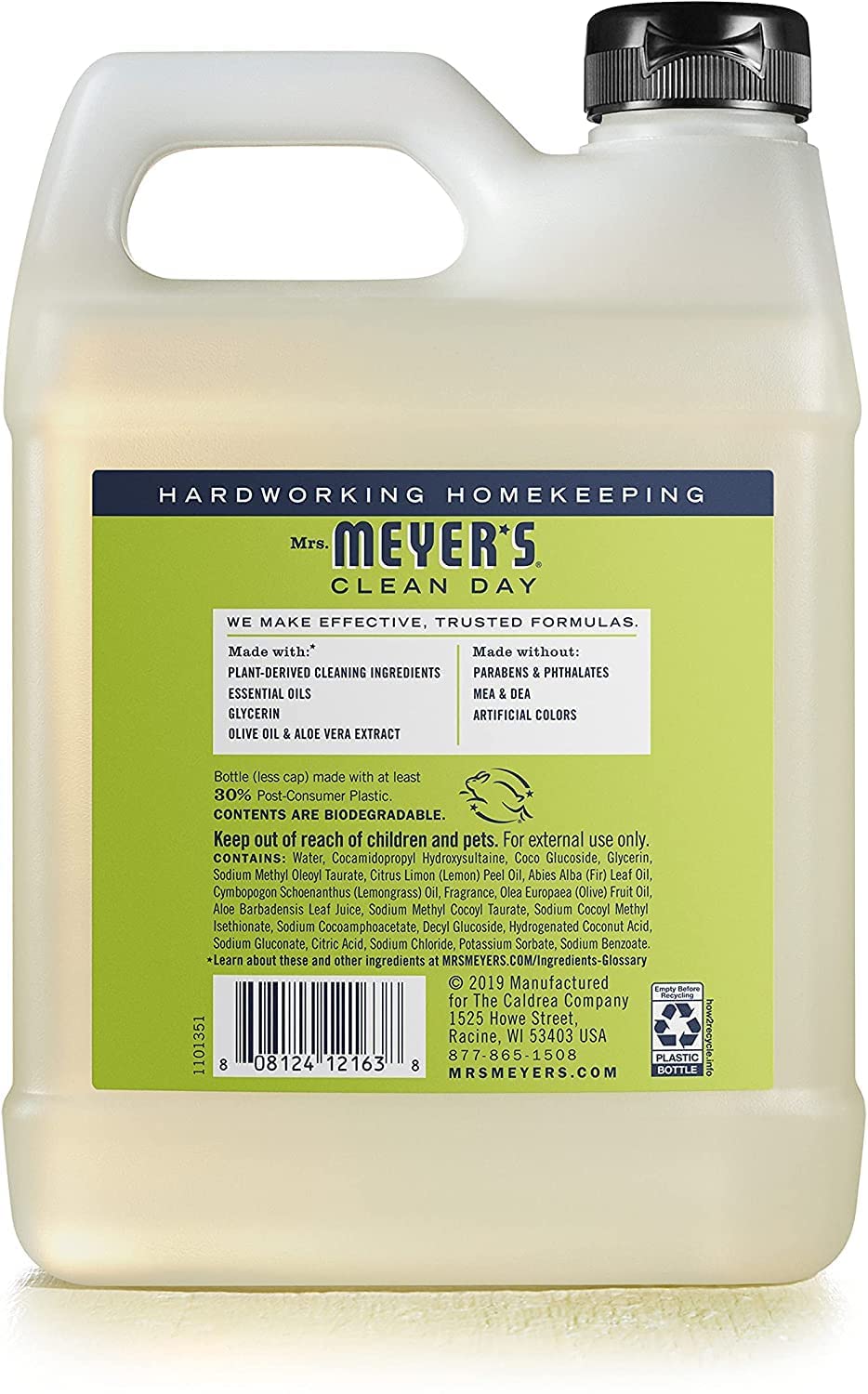 MRS. MEYER'S CLEAN DAY Liquid Hand Soap Refill Scent Variety Pack (Lemon Verbena + Lavender)