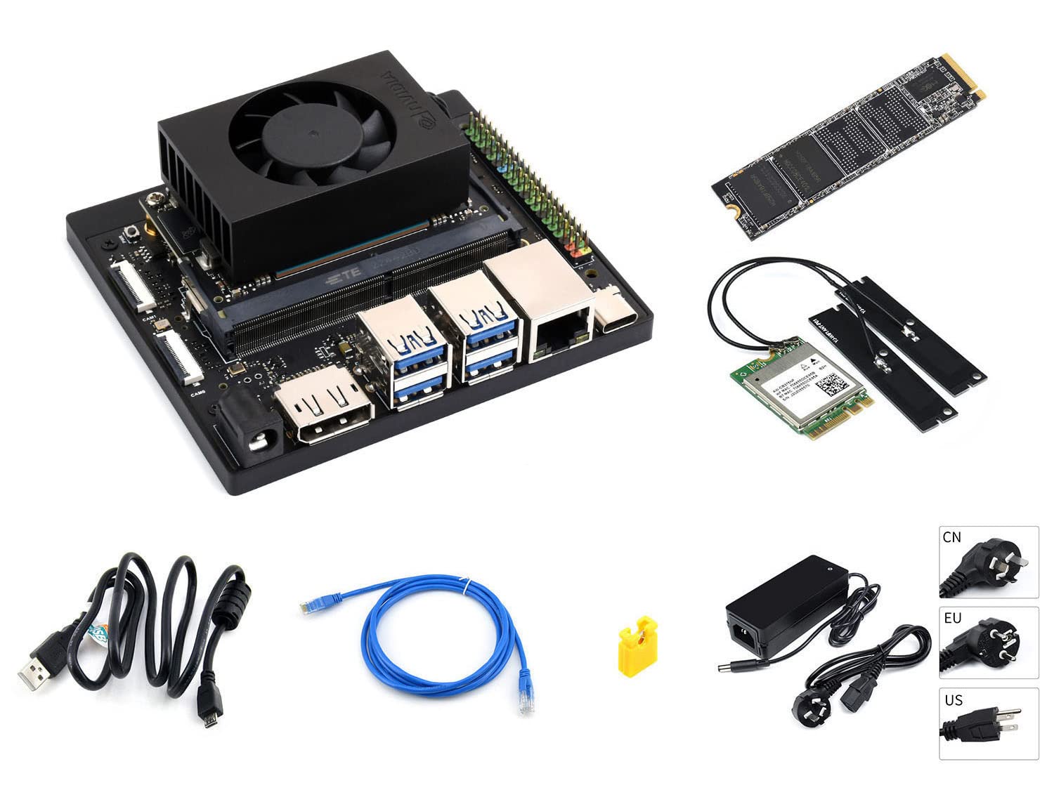 Waveshare Jetson Orin NX AI Development Kit for Embedded and Edge Systems, with 16GB Memory Jetson Orin NX Module