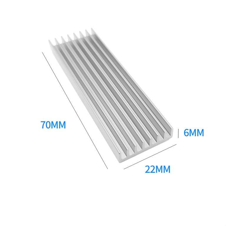 JMT M.2 Solid State Hard Disk Heat Sink Aluminum 6mm for NGFF NVME PCIE 2280 SSD Solid State Drive (15pcs-Silver)