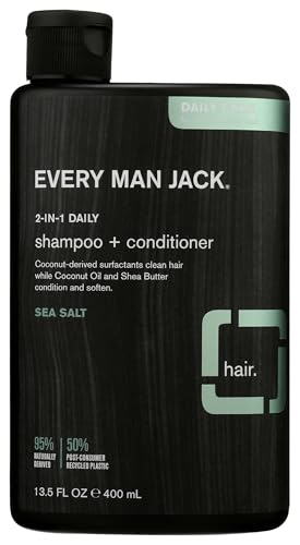 EVERY MAN JACK Sea Salt 2 in 1 Shampoo, 13.5 FZ