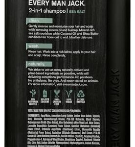 EVERY MAN JACK Sea Salt 2 in 1 Shampoo, 13.5 FZ