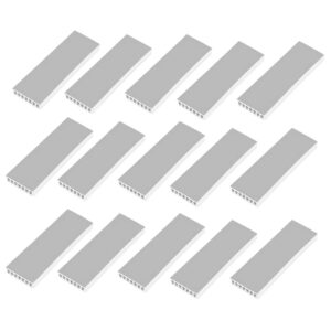 JMT M.2 Solid State Hard Disk Heat Sink Aluminum 6mm for NGFF NVME PCIE 2280 SSD Solid State Drive (15pcs-Silver)