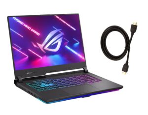 asus 15.6" rog strix g15 laptop | amd ryzen 7 4800h processor | geforce rtx 3060 graphics | 16gb ddr4 ram | 512gb ssd | backlit chiclet keyboard 4-zone rgb | windows 11 pro | bundle with hdmi cable