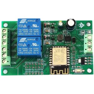 5v/8-80v power supply esp8266wifi dual-way relay module esp-12f development board secondary development