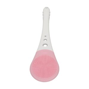 Electric Body Shower Brush, USB Rechargeable Exfoliating Shower Brush for Deep Cleaning, Waterproof Silicone Bath Shower Scrubber with Long Handle, Home Beauty Salon Massage Bath Brush Pink