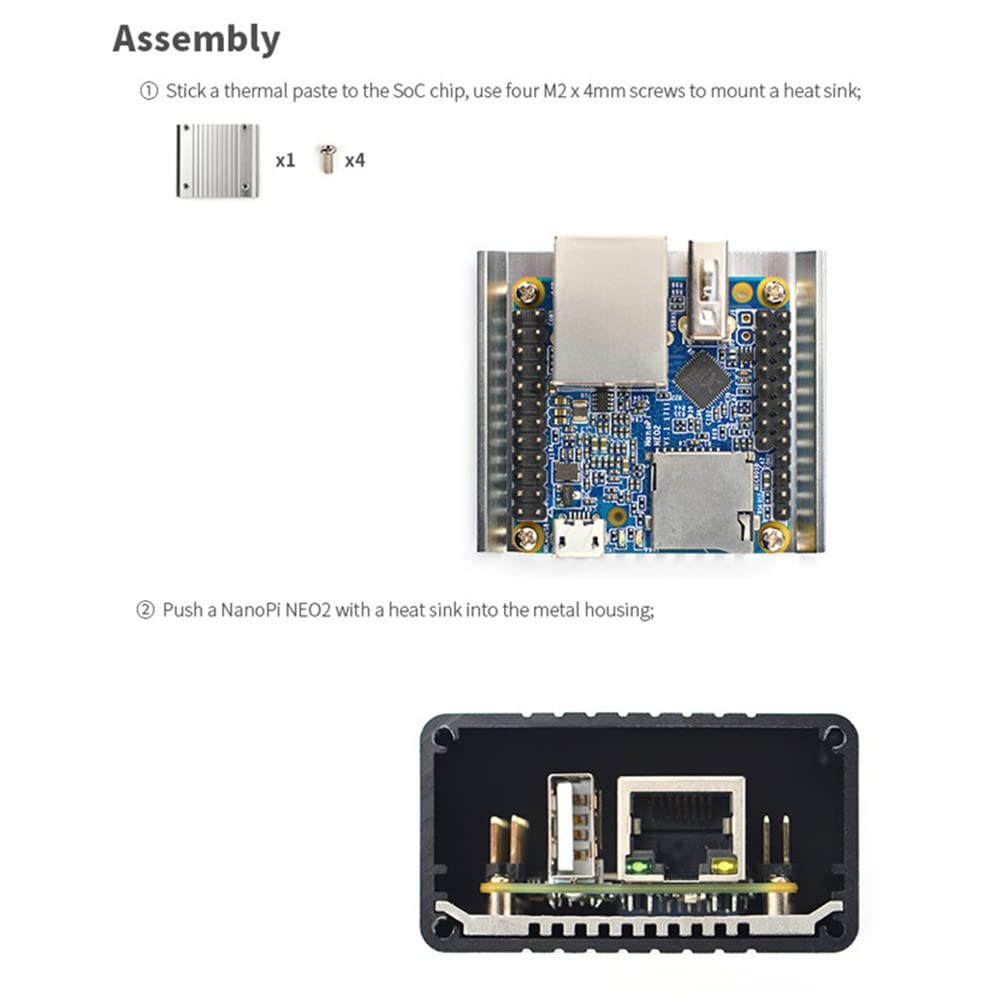 MACIMO for NanoPi NEO Development Board+Heat Sink+Metal Case Kit Allwinner H3 Core 512MB RAM Openwrt/LEDE Complete Machine