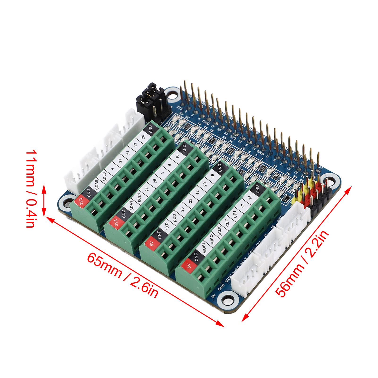 Sensor Expansion Board Clear Identification LED Development Board GPIO IO Port PCB Excellent for 4B 3B CM4