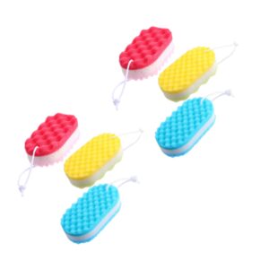 lalafina 6pcs three layer bath sponge body wash scrubber scalp scrubber cleaning sponge body shower sponges foam sea sponge handheld bath scrubber bath shower sponge bath exfoliating sponge