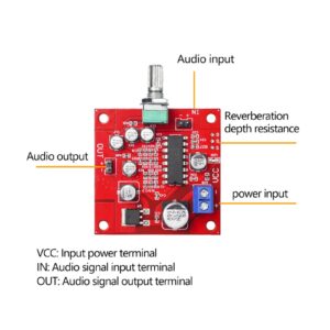 Microphone Reverb Board 2 Row Symmetrical Condensers Mic Reverb Module Without Preamplifier DC Amplifier Function for Home Theater