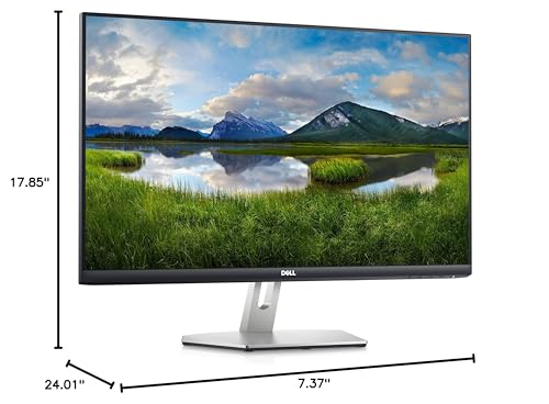 Dell S2721H 27 inchs 27" IPS LED FHD Monitor - 1920 x 1080 Resolution, AMD FreeSync, HDMI, Built in Speakers, VESA Certified, Silver