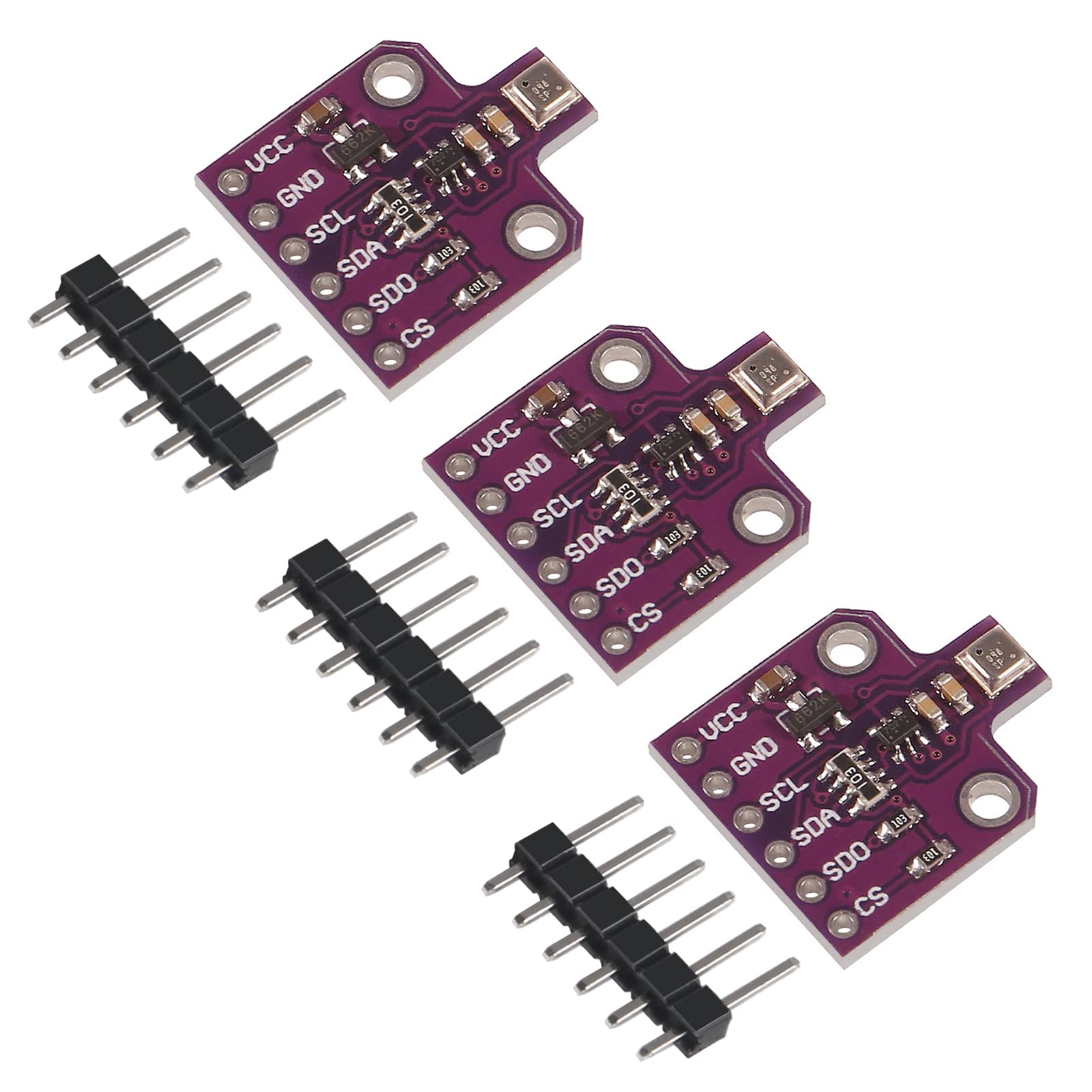 ACEIRMC BME680 Digital Temperature Humidity Pressure Sensor Breakout Board Compatible for Arduino Raspberry Pi ESP8266 3~5VDC BME680 (3pcs)