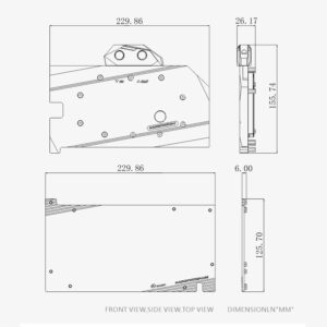 Copper GPU Water Cooling Block GPU Waterblock Graphics Card Water Cooling Block for Asus Tuf GeForce RTX 4070 Ti 12G Gaming (5V ARGB LED GPU Block with White Backplate)