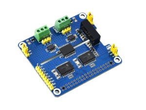 ngw-1pc 2-channel isolated can bus expansion hat for raspberry pi, mcp2515 + sn65hvd230 dual chips solution allow 2-ch can communication onboard multi protection circuits