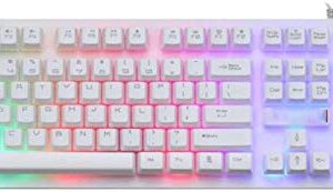 FEDRUI Mechanical Gaming Keyboard, Gaming Keyboard with Backlit, Keyboard Mouse Kit for Home, Games, Office (Color : White)