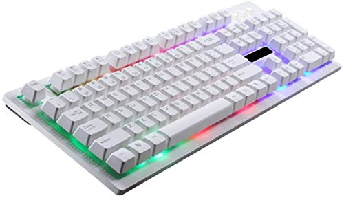 FEDRUI Mechanical Gaming Keyboard, Gaming Keyboard with Backlit, Keyboard Mouse Kit for Home, Games, Office (Color : White)