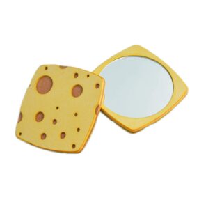 vanity mirror handheld mirror small makeup mirror portable portable mirror cowhide cheese design high-definition makeup mirror household cosmetic mirror