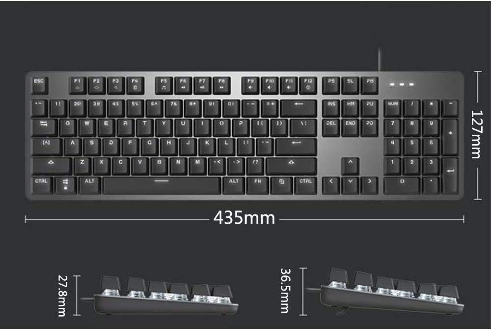 FEDRUI Gaming Keyboard, LED Backlit Computer Keyboard, Desktop Wired Keyboard, Computer Keyboard for Gaming PC