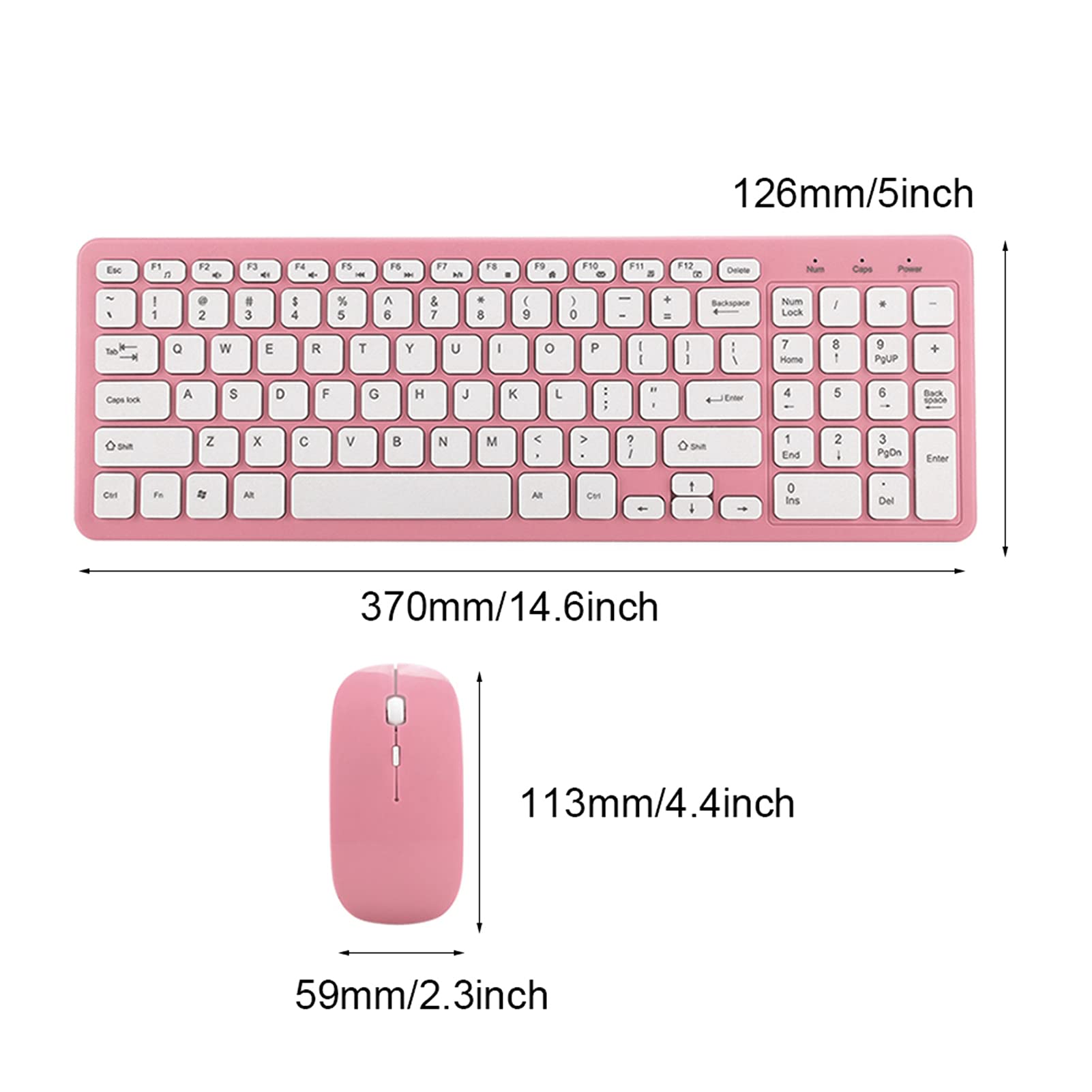 Mouse Keyboard Set - Gaming Keyboard Mouse Combo - Micro USB Receiver - for Notebook Computer - for OfficeHome (Suit)