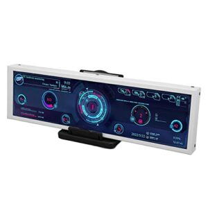 computer temp monitor, 8.8in ips 1920x480 60hz pc sensor panel display multifunction for desktop