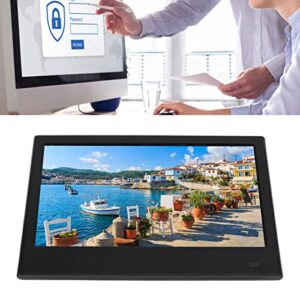 Akozon 7 Inch Capacitive, 7 Inch Capacitive Touchscreen Monitor with VGA HD Multimedia Interface Portable HD Color Display with Speaker Remote Control 100‑240V(US Plug)