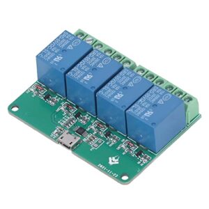 4 channel relay module, send serial commands pcb 10a 250vac overcurrent protection usb relay expansion board drive free intelligent control for pc