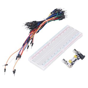 breadboard kit 12v, 830 tie points breadboard kit multipurpose female usb socket with power supply for programming diy projects