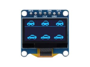 waveshare 0.96inch oled display module for raspberry pi/arduino/stm32, 128×64 pixels screen, blue display color, 4-wire spi / i2c communication interfaces, 3.3v / 5v