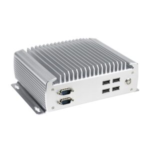 HUNSN Fanless Industrial Computer, IPC, Mini PC, Intel Celeron J1900, Windows 11/ Linux Ubuntu, IX09, 6 x COM, 2 x I211 LAN, HDMI, 3 PIN Phoenix, SIM Slot, WDT Reset, 8G RAM, 256G SSD