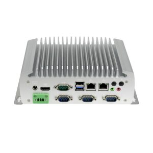 hunsn fanless industrial computer, ipc, mini pc, intel celeron j1900, windows 11/ linux ubuntu, ix09, 6 x com, 2 x i211 lan, hdmi, 3 pin phoenix, sim slot, wdt reset, 8g ram, 256g ssd