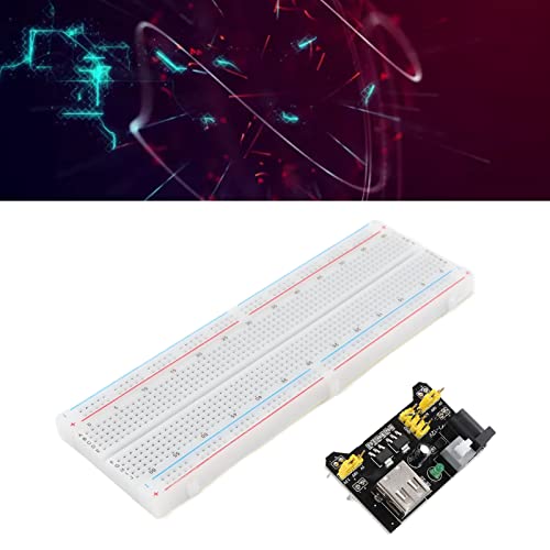 830 Tie Points Breadboard, 3.3V 5V Output Power Module Female USB Socket Easy Connection Less Error 65Pcs Wire Clear Markings for DIY Project Programming