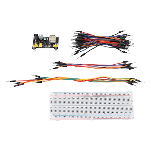 830 Tie Points Breadboard, 3.3V 5V Output Power Module Female USB Socket Easy Connection Less Error 65Pcs Wire Clear Markings for DIY Project Programming