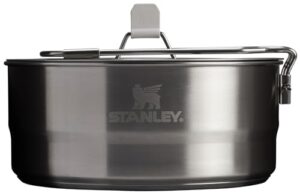 stanley wildfare pro 5-piece saucepan cookset | 2 qt saucepan with fold & lock handle | camping essentials for your camp kitchen