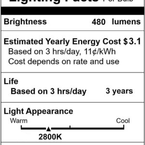 Ivyemons PAR16 Light Bulb - 6 Pack PAR16 Halogen Bulb 60W 120V E26 Base Warm White 2800k, Long Lasting PAR16 Flood Bulb Dimmable, Halogen PAR16 Bulb 60W for Range Hood Lights,Ceiling Fan,Table Light