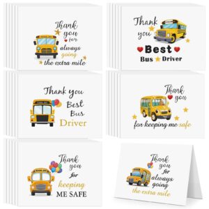 motiskyy 36 pack school bus driver thank you cards back to school bus driver greeting cards school bus driver appreciation gifts thank you for keeping me safe bus driver for graduation retirement