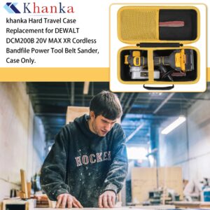 khanka Hard Travel Case Replacement for DEWALT DCM200B 20V MAX XR Cordless Bandfile Power Tool Belt Sander,Case Only.