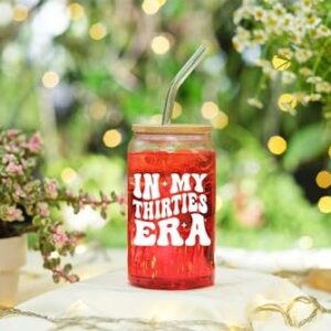 NewEleven 30th Birthday Gifts For Women - 30s Birthday Decorations For Women - 30 Year Old Gifts For Her, Women, Sister, Mom, Daughter, Best Friend - In My Thirties Era Glass - 16 Oz Coffee Glass