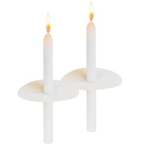 church candles with drip guard unscented white taper candles, 20 candles per box, 5" h x 1/2" d for devotional candle vigils, prayers, blessings, religious, devotional ceremonies