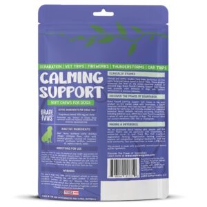 Calming Chews for Dogs Anxiety | Puppy & Dog Anxiety Relief Treats with Natural Souroubea | Calm Aid During Stress, Thunder, Storm, Separation, Car Travel, Motion, and Fireworks | Beef Flavor