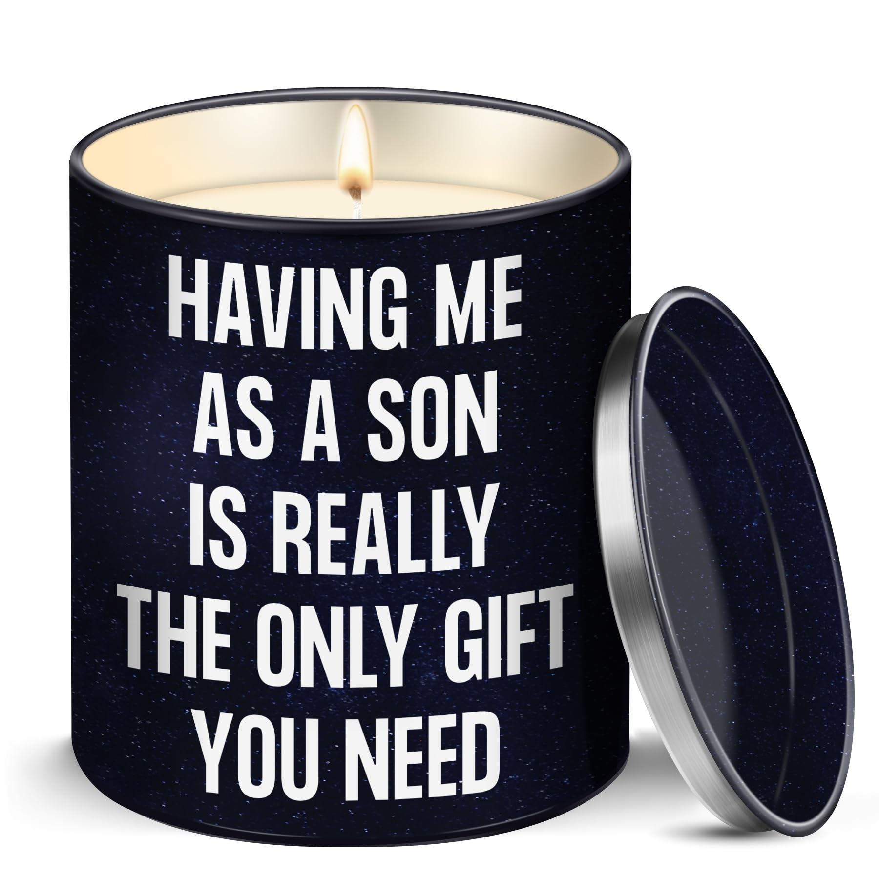 Mom Dad Gifts from Son, Mothers Day Fathers Day Funny Birthday Christmas Gift Idea for New Mom New Dad Cool Bonus Dad Bonus Mom from Son Scented Candle