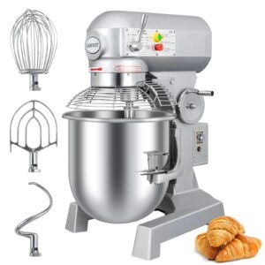 leevot 30qt 1250w commercial food mixer, commercial mixer 3-speed adjustable heavy duty stand mixer with stainless steel bowl for bakery pizzeria.