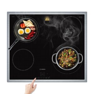 large induction cooktop protector mat 21.2x35.4 inch,translucent (magnetic) electric stove burner covers anti-strike&anti-scratch as glass top stove cover