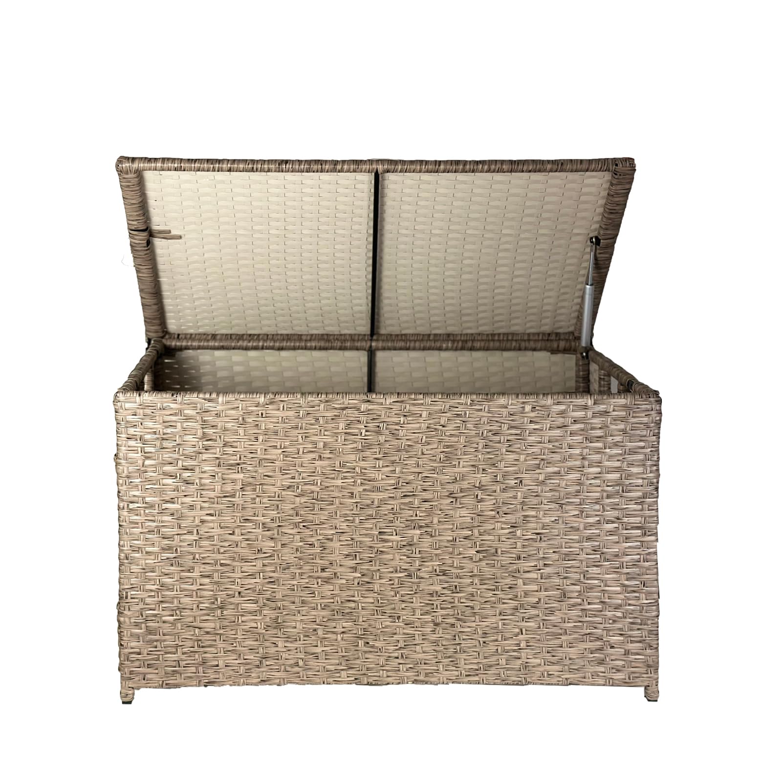 MOORLITER Wicker Storage Trunk, 42.3 Gallon (160L) Handwoven Wicker Chest, Large Wicker Basket with Lid, Wicker Trunk with Safety Hinge, Support 200 lbs, Rustic Brown