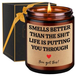 gspy scented candles - gifts for hard times, cancer gifts, you got this gifts for women, get well gift - funny motivational, encouragement, feel better, after surgery, cheer up gifts for women