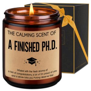 leado graduation candle - phd graduation gifts, doctorate graduation gifts, 2024 graduation gifts for her, him - funny dissertation gift, congrats grad gifts for doctoral graduates, women, men