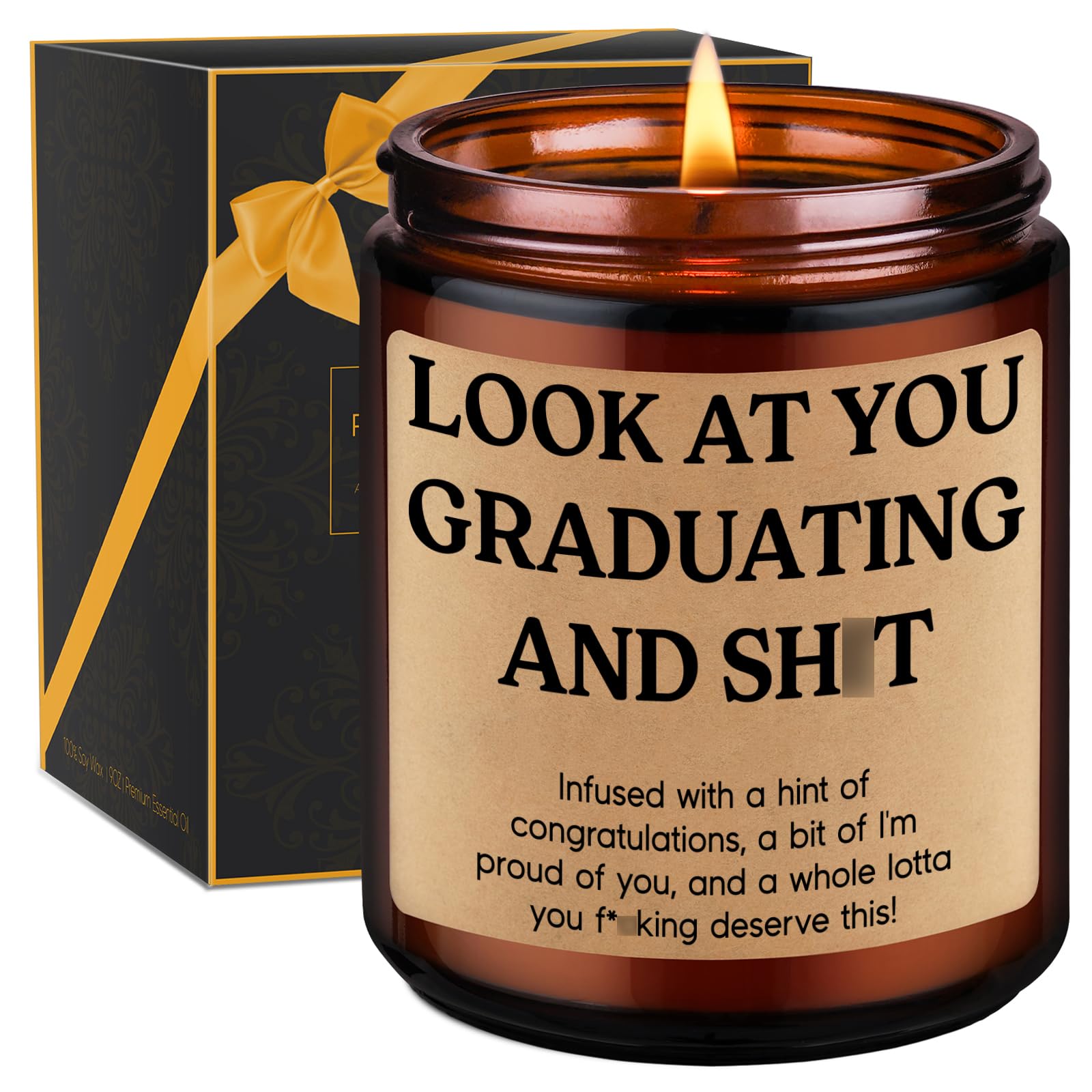 GSPY Graduation Candle, 2024 Graduation Gifts for Her, Him - College Graduation Gifts, Nursing Graduation Gifts - Funny High School, Masters Degree, PhD, Nurse Graduation Gifts for Women, Men