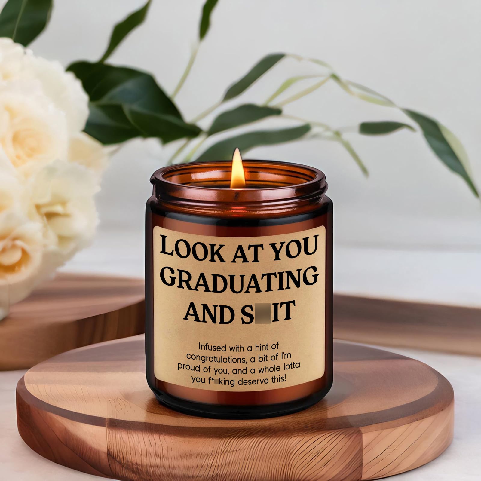 GSPY Graduation Candle, 2024 Graduation Gifts for Her, Him - College Graduation Gifts, Nursing Graduation Gifts - Funny High School, Masters Degree, PhD, Nurse Graduation Gifts for Women, Men