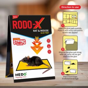 Rat/Mouse Glue Trap Big,Non-Toxic,Non-Drying Glue Pad Pack of 5