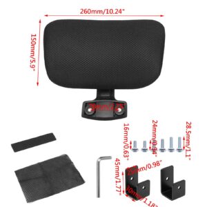 Wealrit Office Chair Headrest Attachment Universal Ajustable Headrest Head Support Cushion Neck Support for Office Chair Head Pillow(Black)