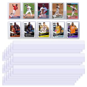 tapeera 10-pack pet baseball card display case - hold up to 60 cards wall mount - sleeved card and toploader display - trading card display rack - sport card card holder - baseball card wall display